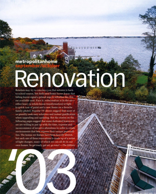 Renovation ’03 by Fred A. Bernstein – Metropolitan Home, September ...